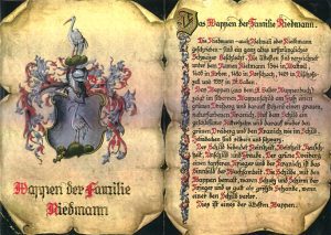 Riedmann Coat of Arms – The Riedmann Family